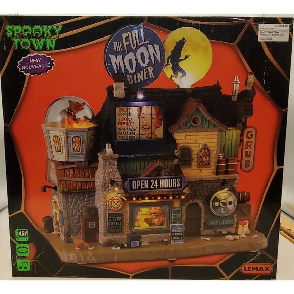 Lemax | Holiday | Lemax Spooky Town Collection 352 The Full Moon Diner ...
